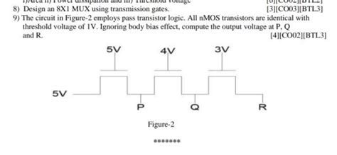 9 The Circuit In Figure 2 Employs Pass Transistor Logic All Nmos Transi