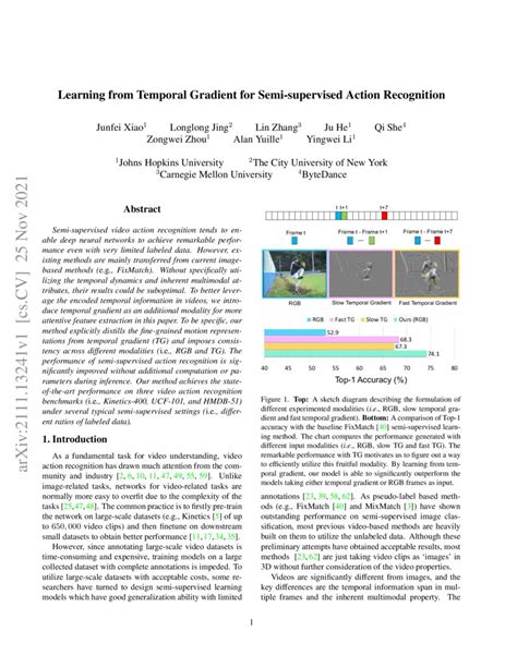 Learning From Temporal Gradient For Semi Supervised Action Recognition