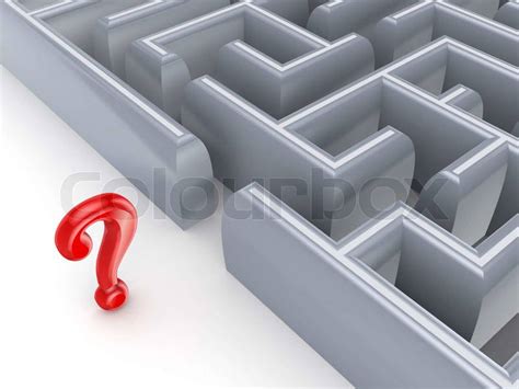 Labyrinth And Red Query Mark Colourbox