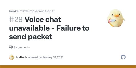 Voice Chat Unavailable Failure To Send Packet Issue Henkelmax Simple Voice Chat GitHub