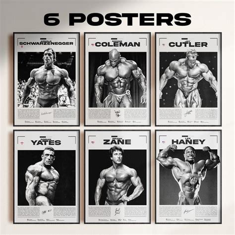 Mr Olympia Bodybuilder Legends Poster Arnold Schwarzenegger Ronnie