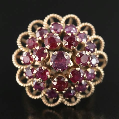 10k Ruby Tiered Ring Ebth