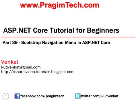 Sql Server Net And C Video Tutorial Bootstrap Navigation Menu In Core Application
