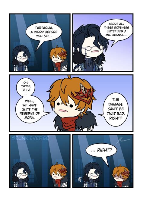 Tartaglia And Pantalone Genshin Impact Drawn By Eunnieverse Danbooru