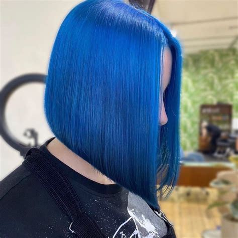 Vibrant Blue Rcnq Blue Bob Bob Hairstyles Hair Color