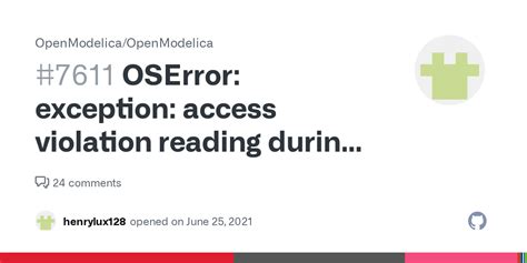 OSError Exception Access Violation Reading During Simulation FMU Issue OpenModelica