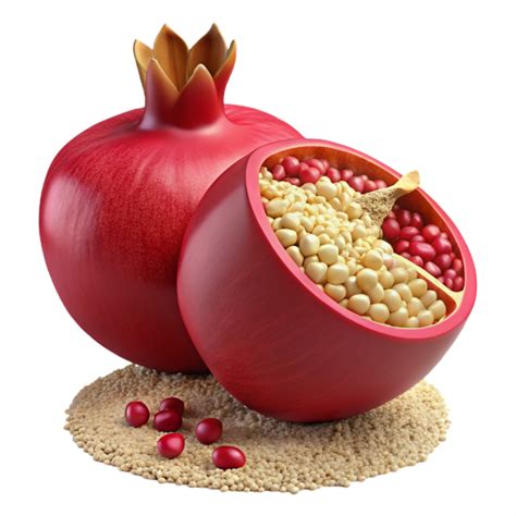 Pomegranate Internal Structure Seeds Arils And Antioxidant Rich