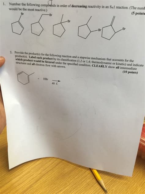Solved Number Following Compounds In Order Of Decreasing