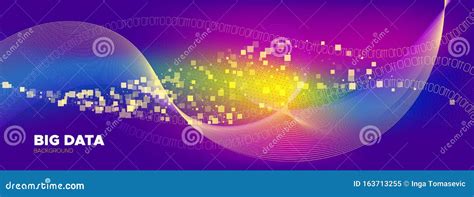 Big Data Analytics Violet Matrix Visualization Stock Vector Illustration Of Complex