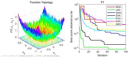 七种最新群智能优化算法（noa、lso、swo、zoa、evo、koa、gro）求解23个基准测试函数（含参考文献及matlab代码） Toy模板网
