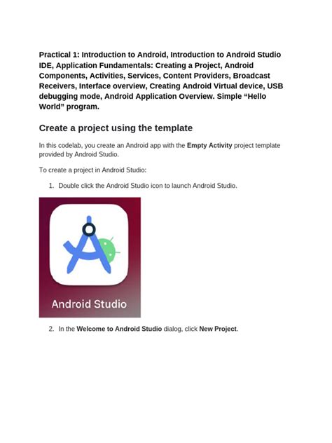 practical 1 pdf android operating system computer file