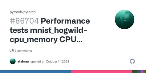 Performance Tests Mnist Hogwild Cpu Memory Cpu Memory Increase By Issue Pytorch