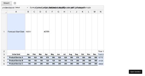 Vue Spreadsheet Forked Codesandbox