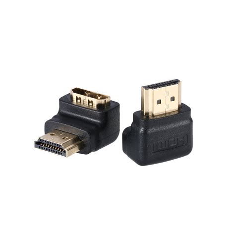 Адаптер переходник Hdmi M Hdmi F комплект 2шт 90 270 градусов угловой Hdmi
