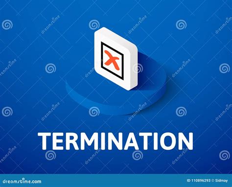 Termination Isometric Icon Isolated On Color Background Stock Vector Illustration Of Decline