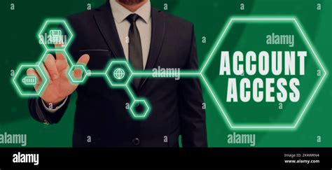 Conceptual Display Account Access Business Showcase Full Privilege For The Owners To Manage