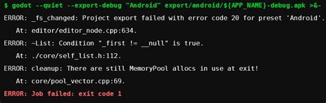 Problems Exporting To Android On Gitlab Rgodot