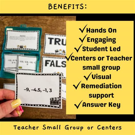 Ordering Rational Numbers From Least To Greatest Task Cards Rational