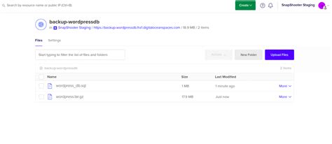 How To Backup Wordpress To Digitalocean Space With Bash Snapshooter