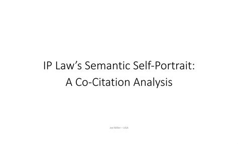Pdf Ip Laws Semantic Self Portrait A Co Citation Analysis · Joe Miller Uga Cocite A Cocite
