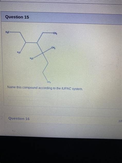 Solved Question CH CH HC нус CH Name this compound Chegg com
