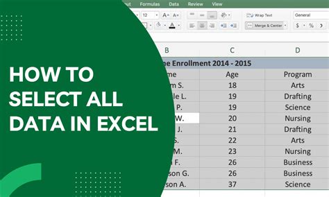 Simplify Your Spreadsheets How To Select All Data In Excel Earn And