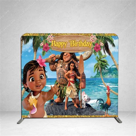 Moana Party Photo Booth Backdrop Pillow Case Cover Inshine Display