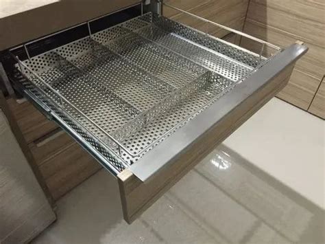 Pcb001 Rectangular Stainless Steel Perforated Cutlery Basket For