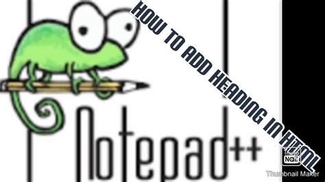 How To Add Heading In Html Notepad Youtube