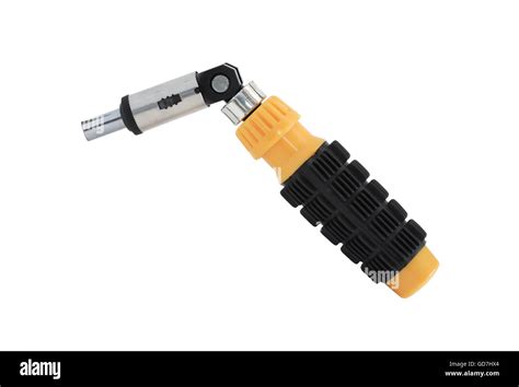 New Screwdriver On White Background Isolated With Clipping Path Stock