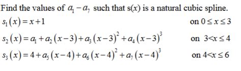 solved find the values of a1−a7 such that s x is a natural