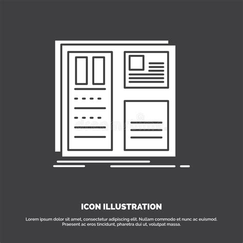 Design Grid Interface Layout Ui Icon Glyph Vector Symbol For Ui