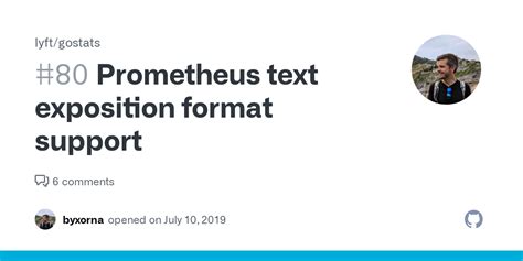 Prometheus Text Exposition Format Support Issue Lyft Gostats GitHub
