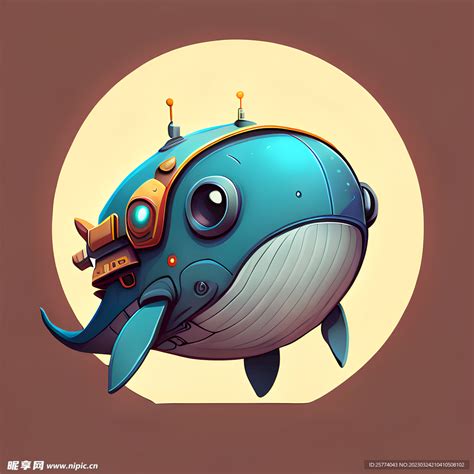 鲸鱼卡通插画设计图 绘画书法 文化艺术 设计图库 昵图网