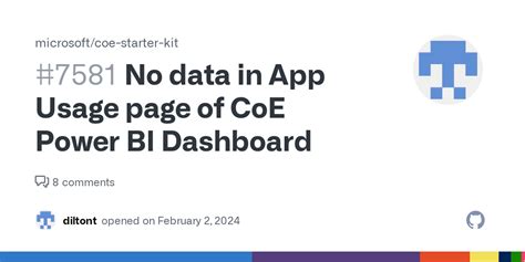 No Data In App Usage Page Of CoE Power BI Dashboard Issue Microsoft Coe Starter Kit