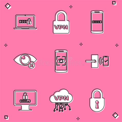 Set Laptop With Password Lock Vpn Mobile And Invisible Hide Eye