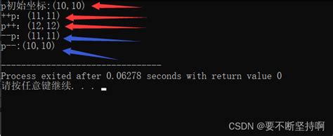 C实例定义point类，有坐标x Y两个成员变量，对point类重载 ”、 ”运算符，实现对坐标值的改变定义point类该类的数据成员有xy两个整型变量以成员函数