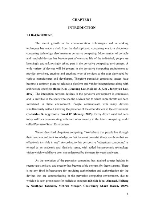pervasive computing systems 1 chapter i introduction 1 background the