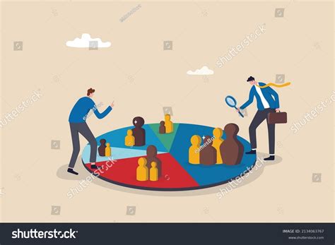 Customer Segment Analysis Marketing Advertising Target Stock Vector