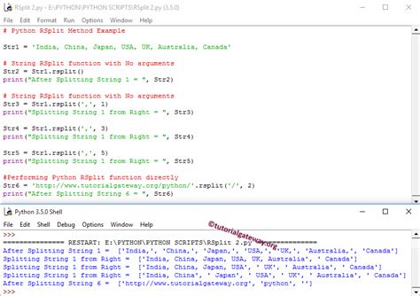 Python Rsplit String Function