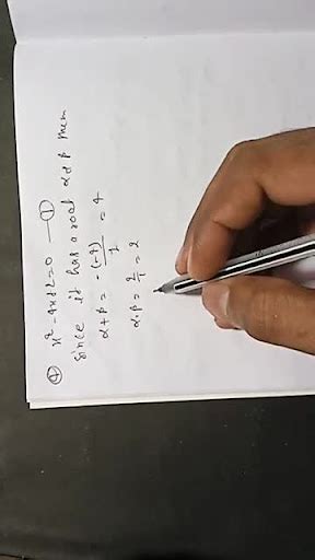 4 Let X 4x 2 0 Has Root α β Then Quadratic Equation Whose Roots Ar