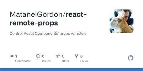 github matanelgordon react remote props control react components