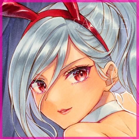 Yahooオークション 同人手描きイラスト【オリジナル赤バニーガール