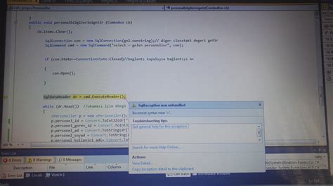 ıncorrect Syntax Near Hatasını Alıyorum Donanımhaber Forum