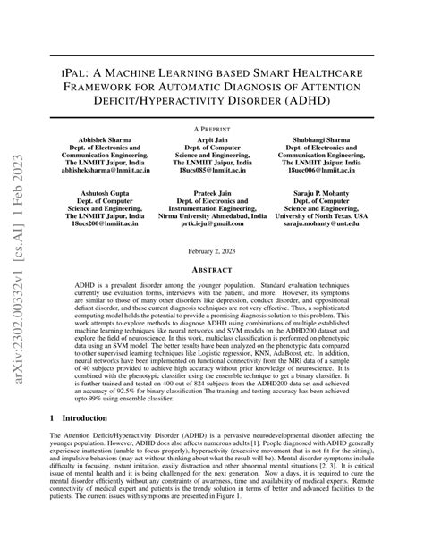 Pdf Ipal A Machine Learning Based Smart Healthcare Framework For Automatic Diagnosis Of