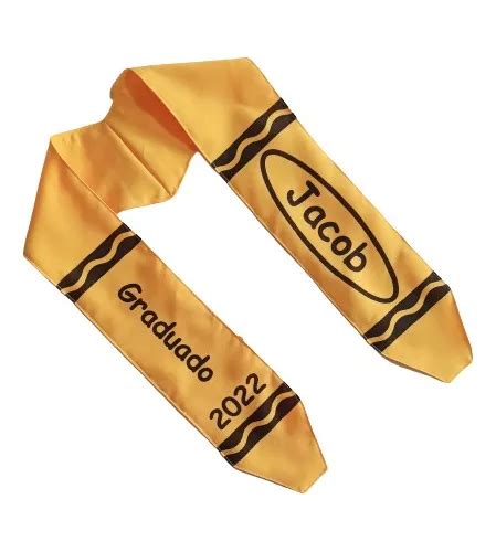10 Estolas De Graduación Personalizada Infantil Crayola Toga Cuotas