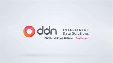 Ddn Intelliflash Ui Demo Dashboard Youtube