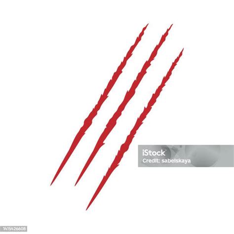 발톱 긁힘과 피 묻은 상처는 현실적인 벡터 일러스트 레이 션을 격리합니다 가장자리에 대한 스톡 벡터 아트 및 기타 이미지 가장자리 갈고리 발톱 고리 발톱 Istock