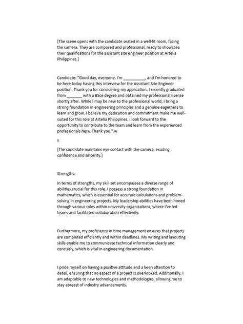 Mock Job Interview Script Pdf Sustainability Extraversion And Introversion