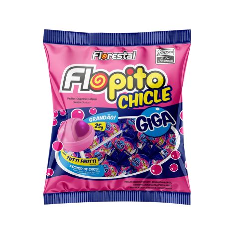 Pirulito Florestal Flopito Chicle Tutti Frutti 600g Mr Estoque O